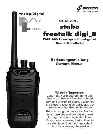 Stabo freetalk digi 8 Operating Instructions | Manualzz