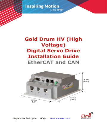Elmo Gold Drum HV Servo Driver Installation Guide | Manualzz