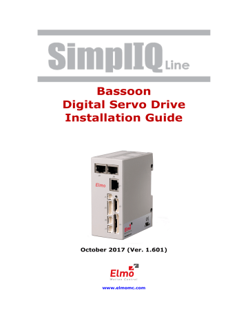 Elmo Bassoon Servo Driver Installation Guide | Manualzz