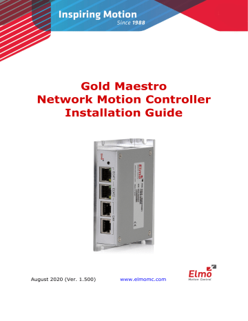Elmo Gold Maestro Multi Axis Controller Installation Manual | Manualzz