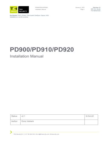 Siqura PD910 3 MP high-speed PTZ camera Installation Manual | Manualzz
