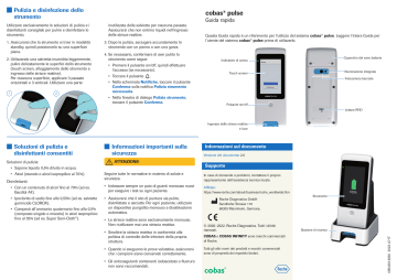 Roche cobas pulse Guida di riferimento | Manualzz