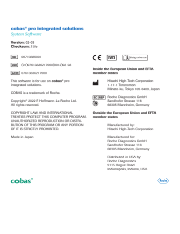 Roche cobas pro ISE analytical unit User Guide | Manualzz