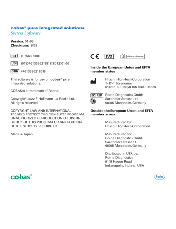 Roche cobas e 402 User Guide | Manualzz