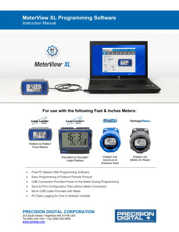 Precision Digital PD6600, PD6606 Instruction manual | Manualzz