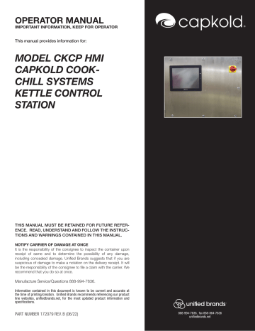 Capkold Kettle Control Station CKCP Manual | Manualzz