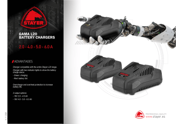 Stayer 2.0 Ah CHARGERS 18V L20 CHARGERS Data Sheet | Manualzz