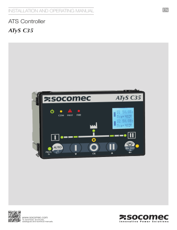 Socomec ATyS C35 Operating instructions | Manualzz