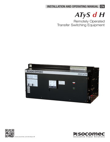 Socomec ATyS d H Operating instructions | Manualzz