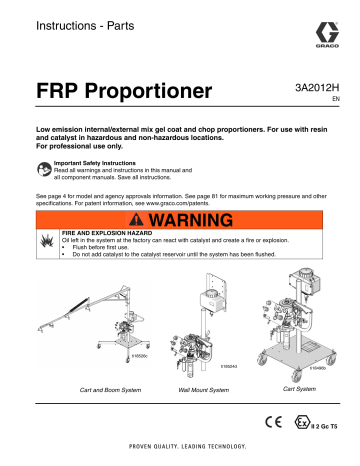 Graco 3A2012H - FRP Proportioner Instructions | Manualzz