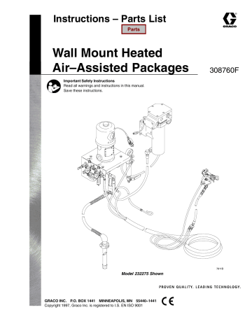 Graco 308760F Wall Mounted Heated Air-Assisted Packages Owner's Manual ...