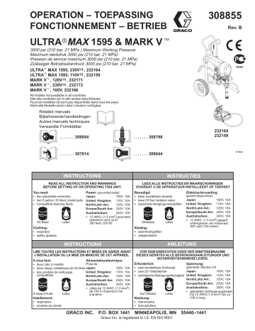 Graco 308855B Ultra Max 1595 & Mark V Owner's Manual | Manualzz