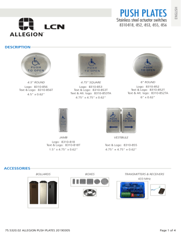 LCN 8310 Install Instructions | Manualzz
