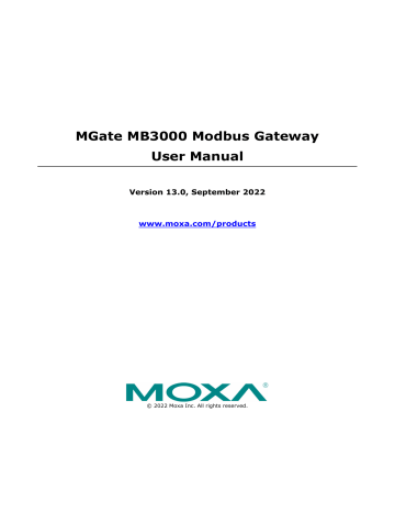 Moxa MGate MB3170/MB3270 Series Manual | Manualzz