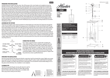 Hunter Fan 19987 Lighting Owner's Manual | Manualzz
