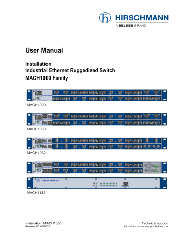 Hirschmann MACH1000 Industrial Ethernet Ruggedized Switch User Manual | Manualzz