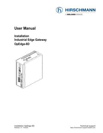 Hirschmann OpEdge-8D Industrial Edge Gateway User Manual | Manualzz