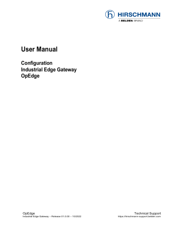 Hirschmann OpEdge Industrial Edge Gateway User Manual | Manualzz