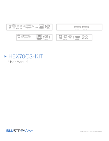 Blustream HEX70CS-RX HDBaseT™ CSC Receiver User Manual | Manualzz