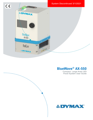 Dymax BlueWave AX-550 V1.0 LED Flood Curing System Owner's Manual | Manualzz