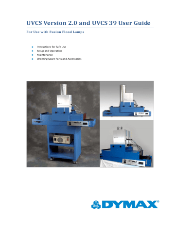 Dymax UVCS 2.0 Fusion Conveyor Owner's Manual | Manualzz