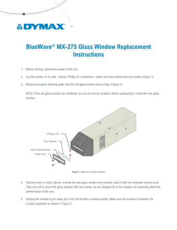 Dymax BlueWave MX-275 Glass Quick Start | Manualzz