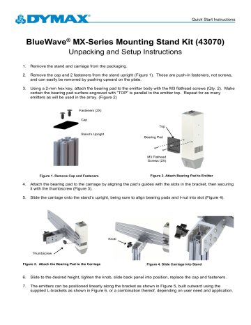 Dymax BlueWave MX-Series Emitter Stand Quick Start | Manualzz