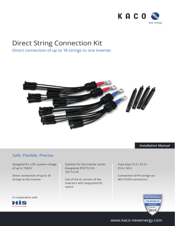 Kaco Direct String Connection Kit Data Sheet | Manualzz
