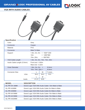 Logic VGA Datasheet | Manualzz