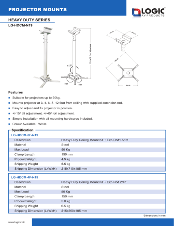 Logic LG-HDCM-N19 Datasheet | Manualzz