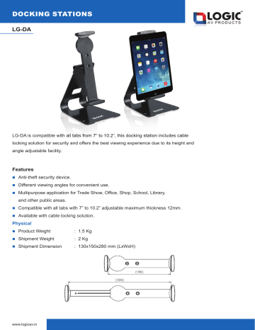 Logic LG-DA DOCKING STATION Datasheet | Manualzz