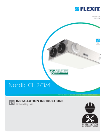 Flexit Nordic CL4 Installation Guide | Manualzz