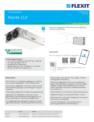 Flexit Nordic CL3 Blad | Manualzz
