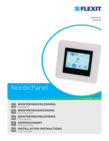 Flexit Control panel NordicPanel Installation Guide | Manualzz
