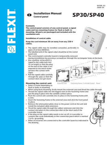 Flexit Control System SP 30 Installation Guide | Manualzz