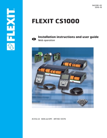 Flexit Control Panel CS 1000 Installation Guide | Manualzz