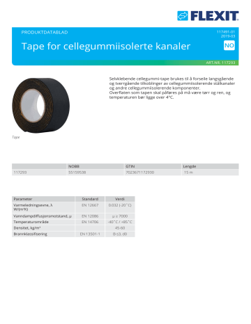 Flexit Tape Blad | Manualzz