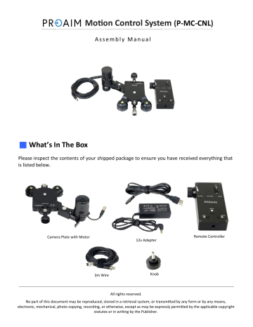 Proaim P-MC-CNL Motion Control System User Manual | Manualzz