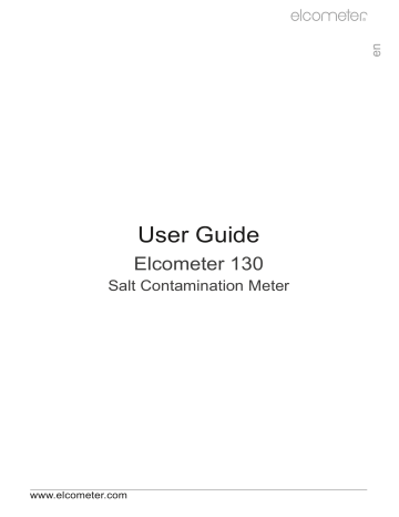 Elcometer 130 Salt Contamination Meter Instruction manual | Manualzz