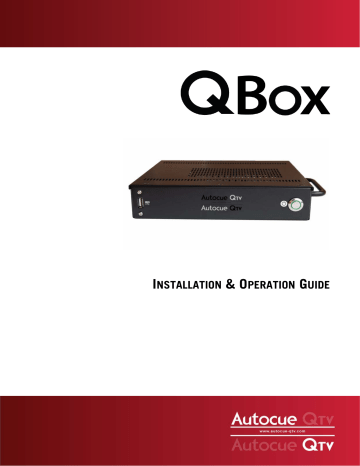Autocue QBox Guide | Manualzz