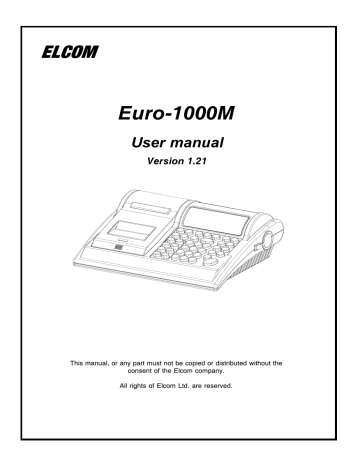 Elcom Euro-1000T User Manual | Manualzz
