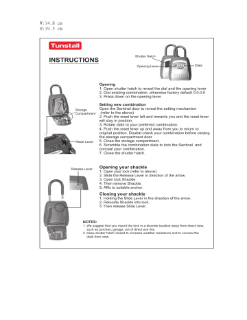 Tunstall Key Safes User Guide | Manualzz