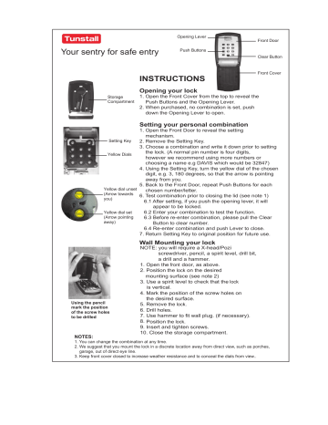 Tunstall Key Safes User Guide | Manualzz