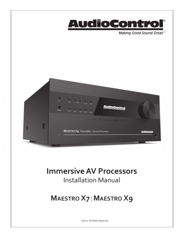 AudioControl Maestro X7 Immersive AV Processor User Manual | Manualzz