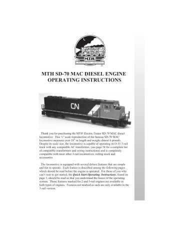 MTH 20-2155-2 Operating Instructions | Manualzz