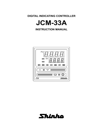 Shinko JCM-33A Instruction manual | Manualzz