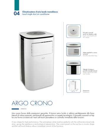 Argo CRONO PORTABLE AIR CONDITIONER Product sheet | Manualzz