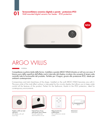 Argo WILLIS ELECTRICAL HEATING Scheda tecnica del prodotto | Manualzz