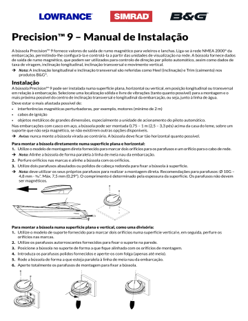 Simrad Precision 9 Compass Installation manual | Manualzz