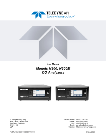 Teledyne API N300 Manual | Manualzz